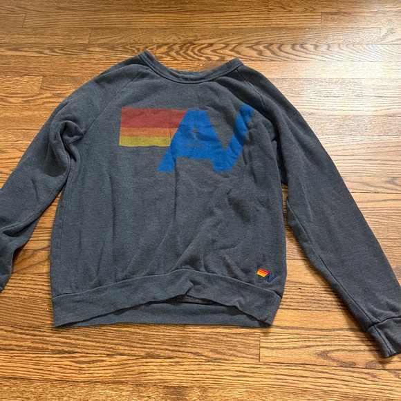 Aviator Nation | Tops | Aviator Nation Charcoal Sweater With Blue And ...